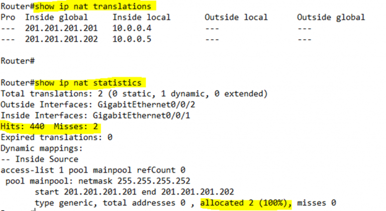 41 Configure And Verify Inside Source Nat Using Static And Pools Hsm