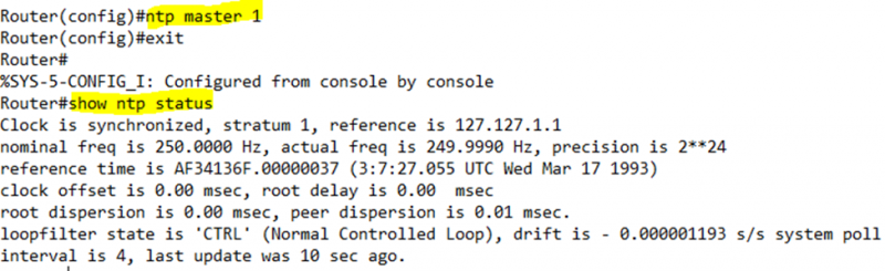 4.2 Configure and verify NTP operating in a client and server mode ...