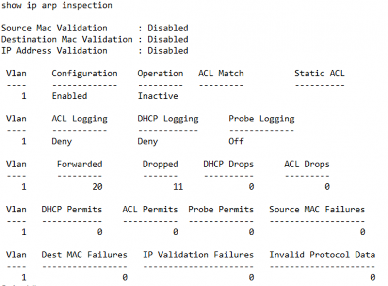 5.7 Configure Layer 2 security features (DHCP snooping, dynamic ARP inspection, and port ...