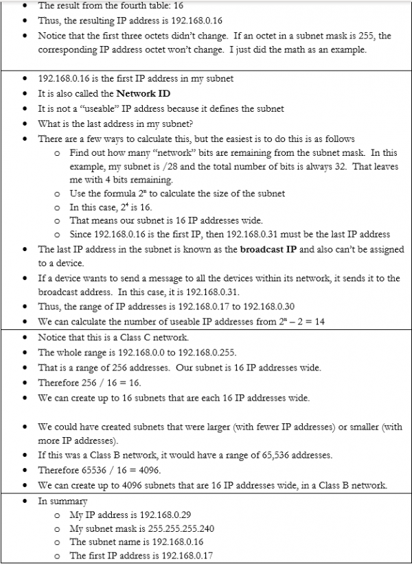 1.4 Given a scenario, configure a subnet and use appropriate IP ...