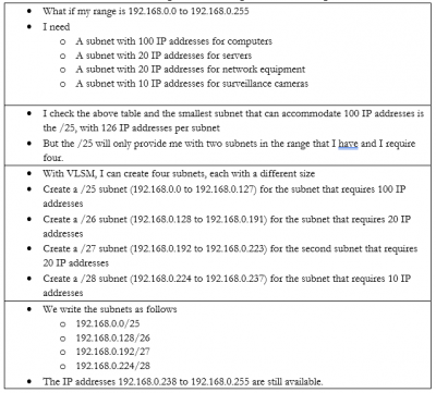 1.4 Given a scenario, configure a subnet and use appropriate IP ...